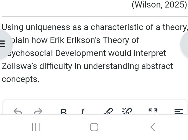 Using uniqueness as a characteristic of a | StudyX