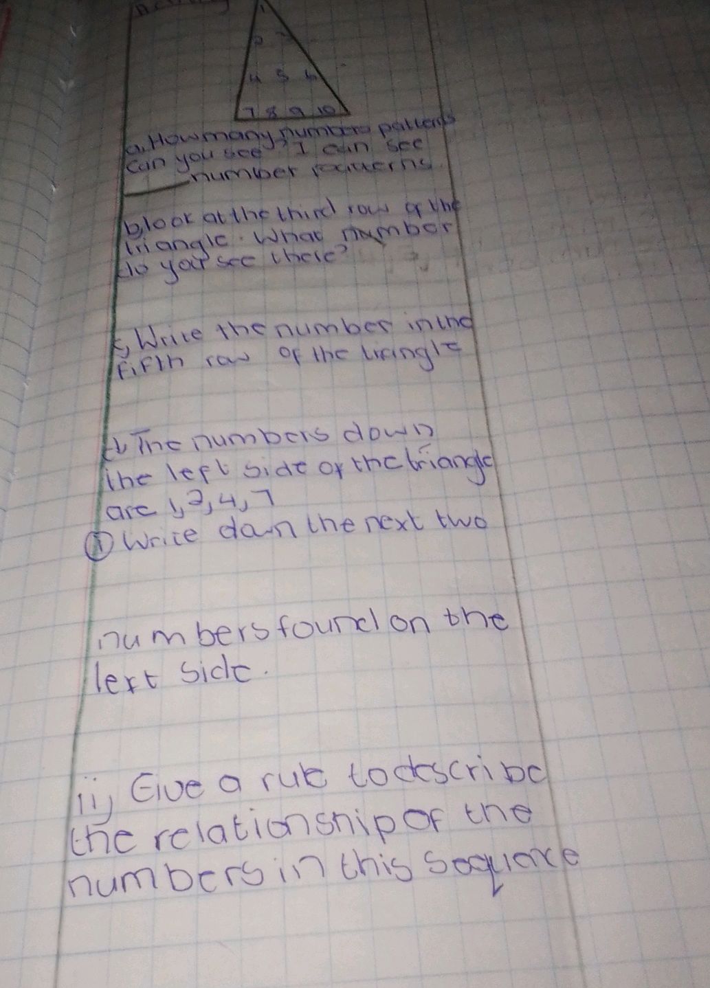 a. How many number patterns can you see? I | StudyX