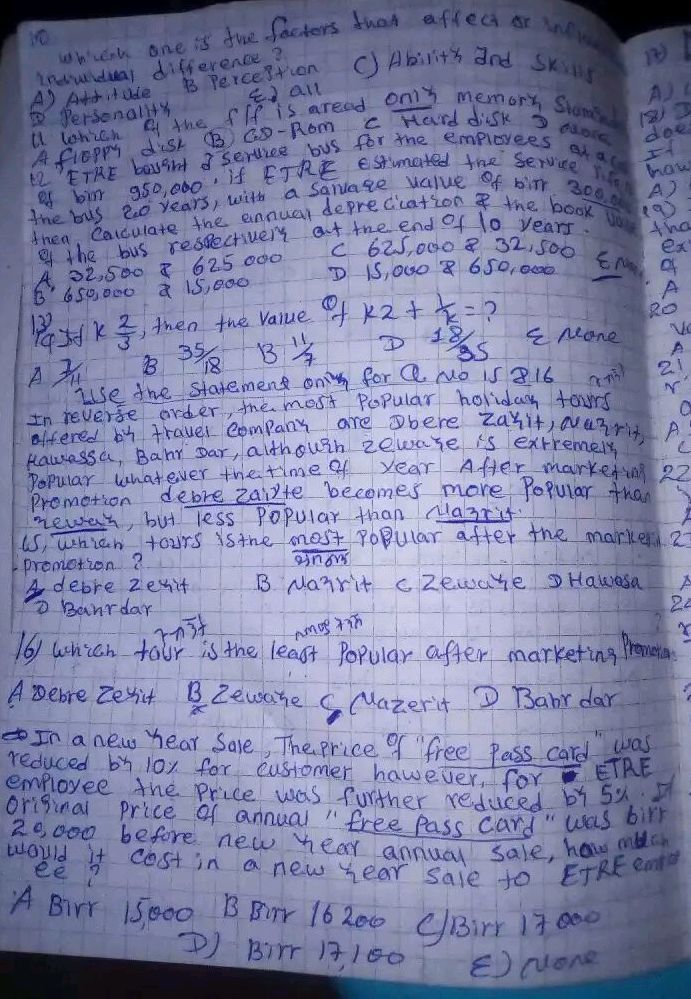 10) Which one is the factors that affect or | StudyX