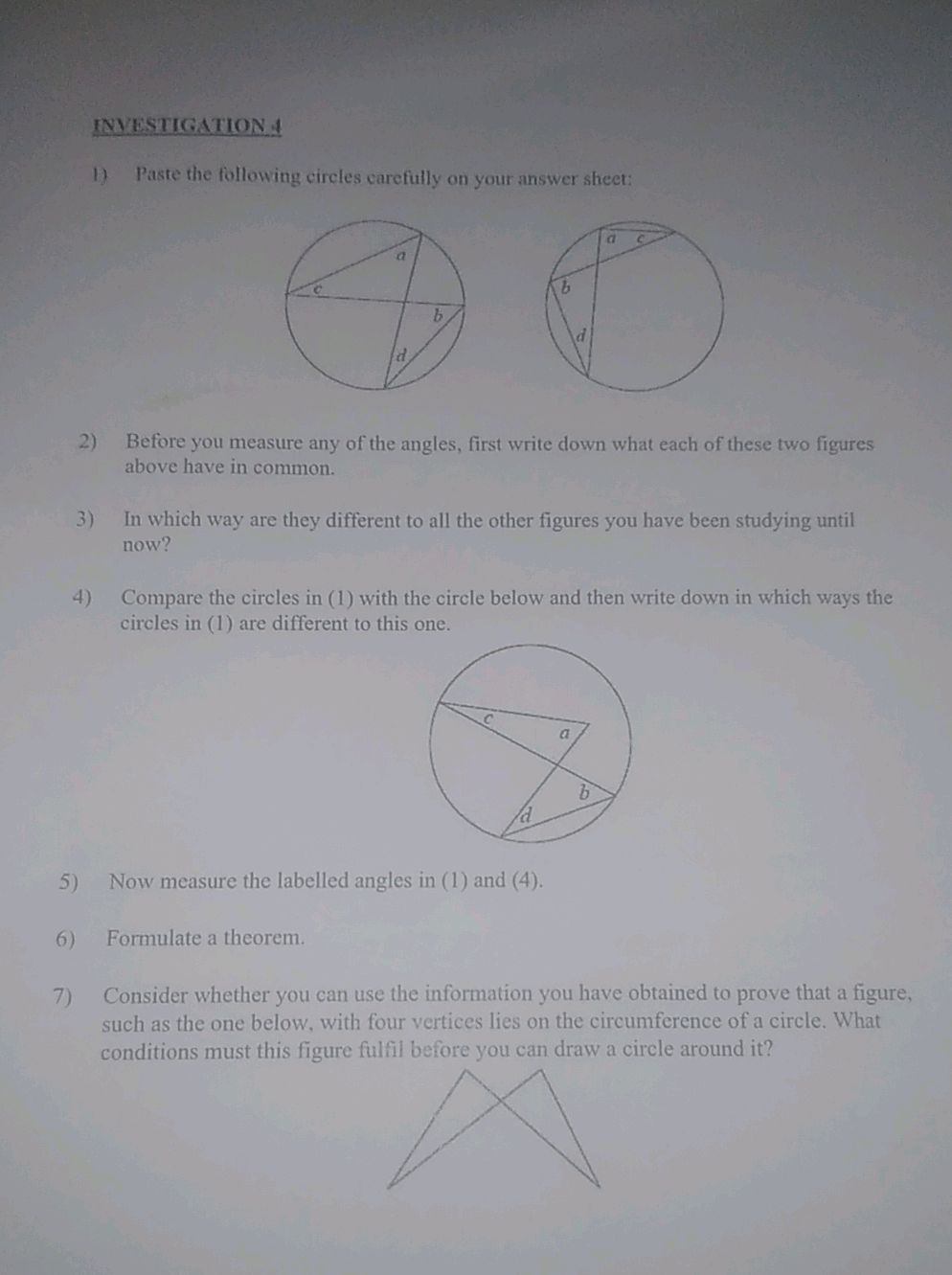 1) Paste the following circles carefully on | StudyX