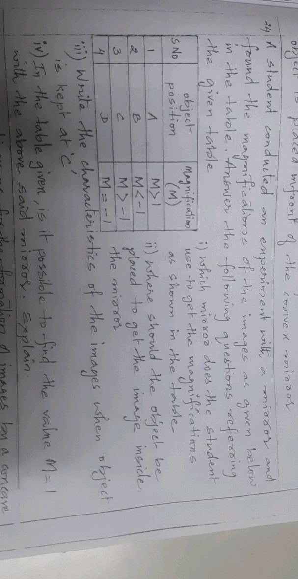24 A student conducted an experiment with a | StudyX