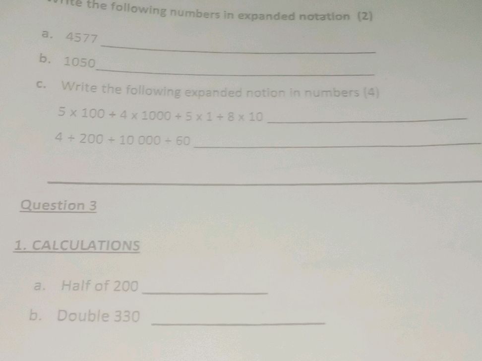 Write the following numbers in expanded | StudyX