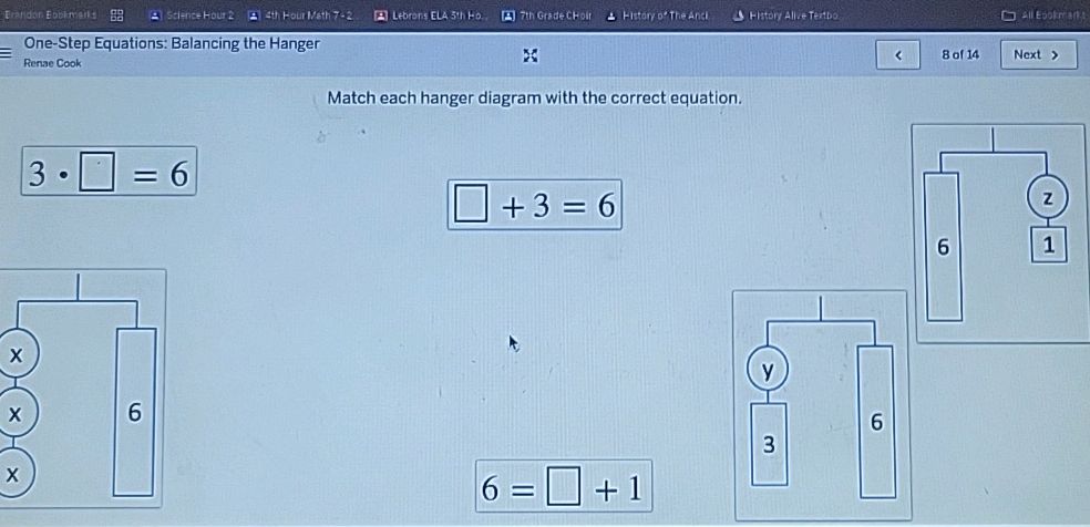 Match each hanger diagram with the correct | StudyX