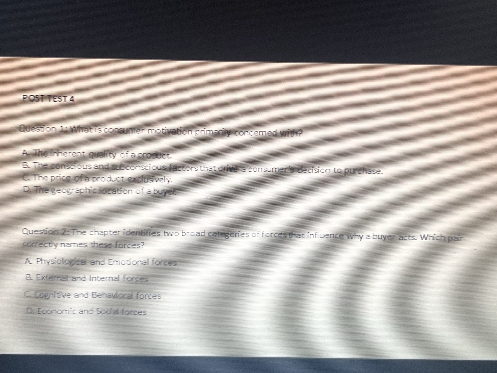 Question 1: What is consumer motivation | StudyX