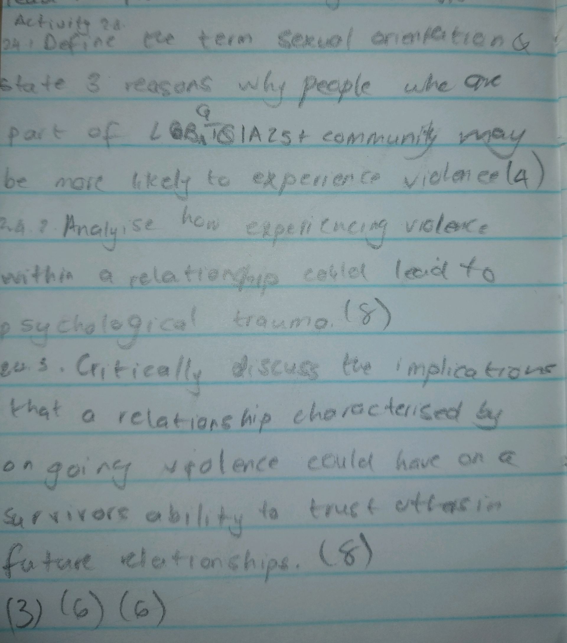 Activity 28. 24.1 Define the term sexual | StudyX
