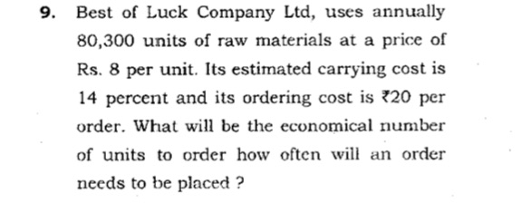 9. Best of Luck Company Ltd, uses annually | StudyX