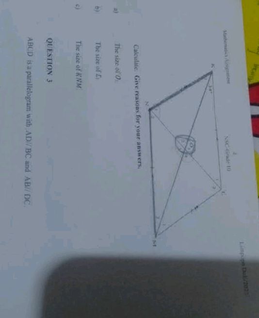 Calculate: Give reasons for your answers. | StudyX
