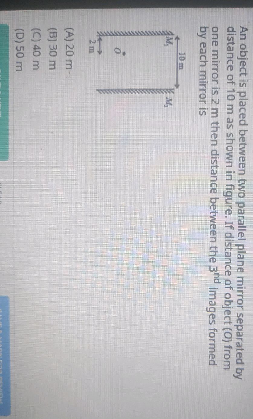 An object is placed between two parallel | StudyX