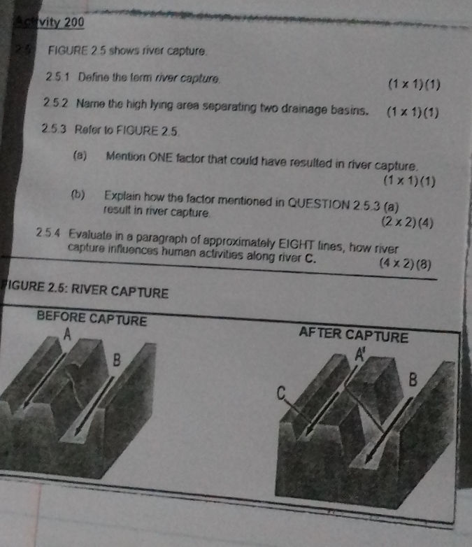 2. FIGURE 2.5 shows river capture. 2.5.1 | StudyX