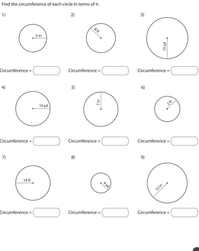 Find the circumference of each circle in | StudyX