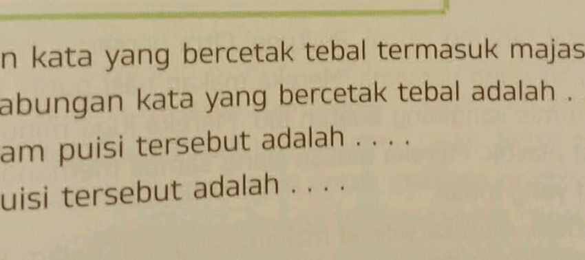 n kata yang bercetak tebal termasuk majas | StudyX