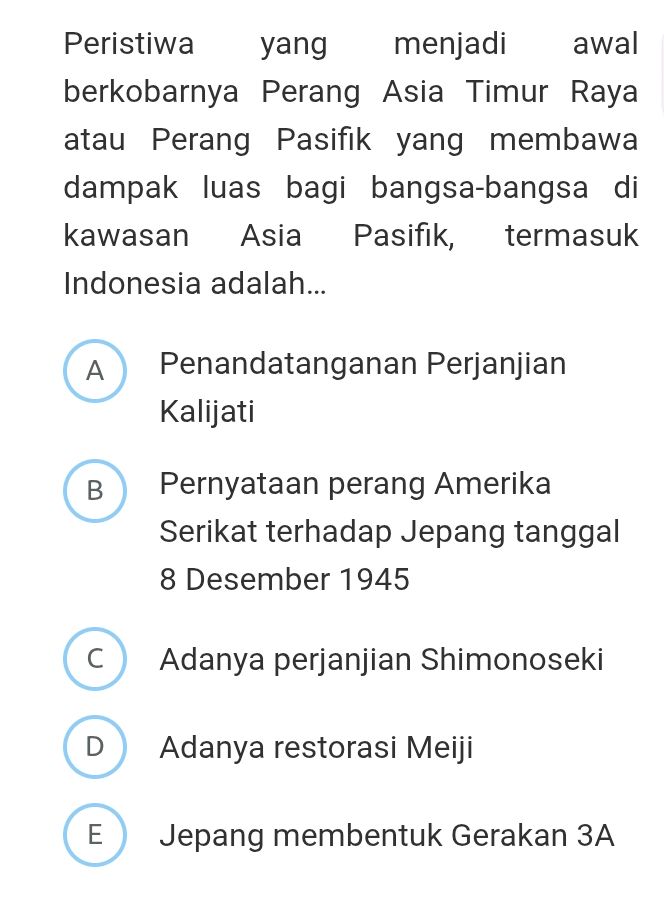 Peristiwa yang menjadi awal berkobarnya | StudyX