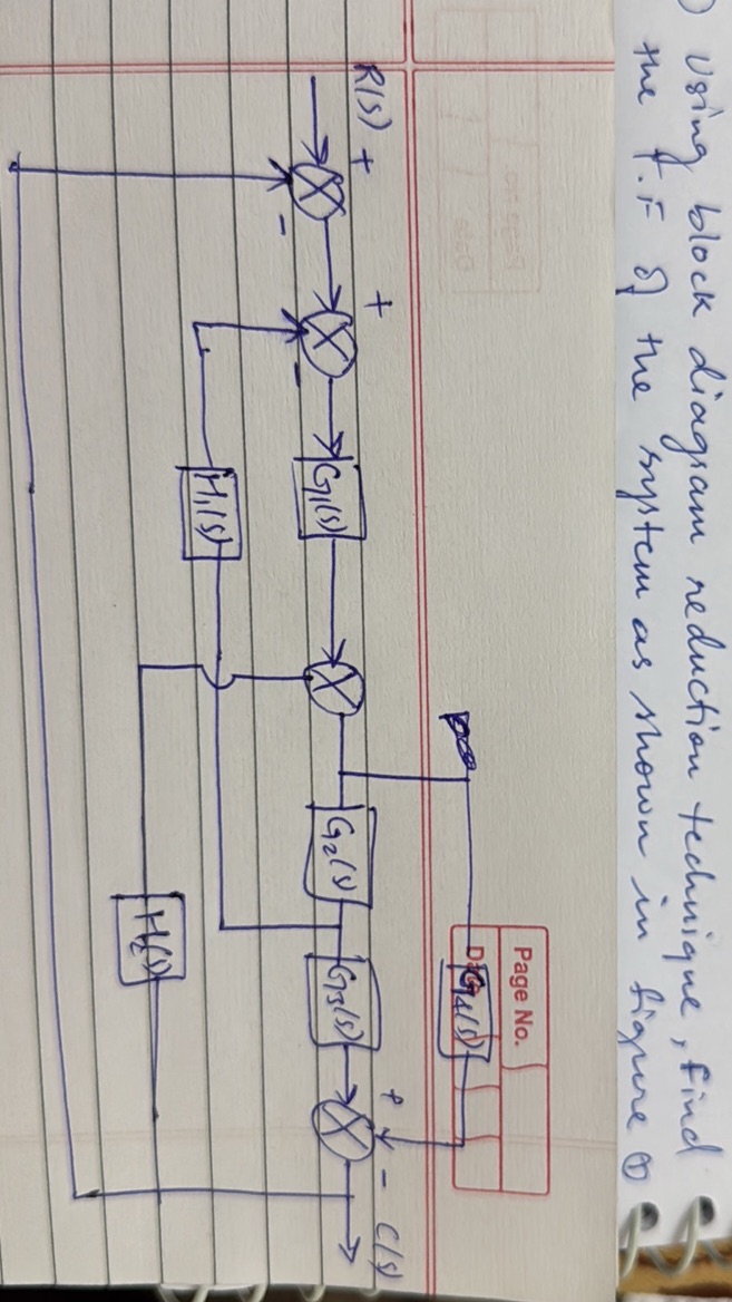 Using block diagram reduction technique, | StudyX