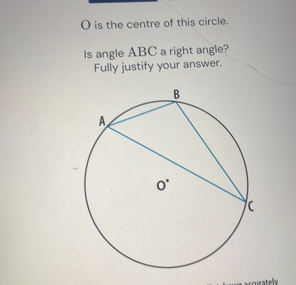 O is the centre of this circle. Is angle | StudyX
