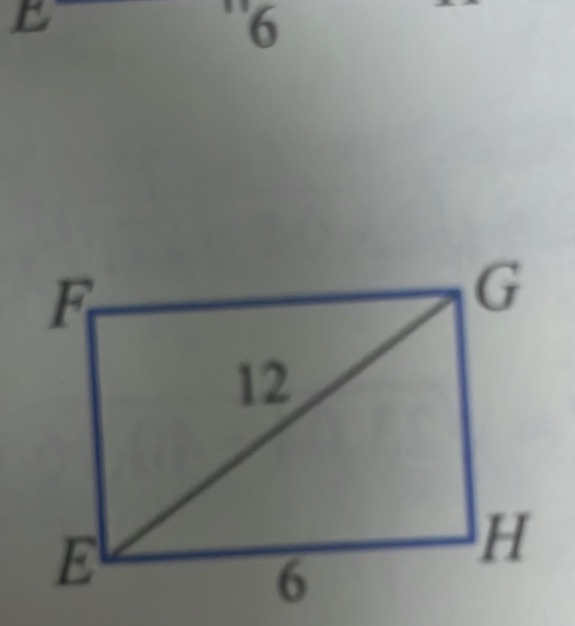 The image shows a rectangle with a diagonal. | StudyX