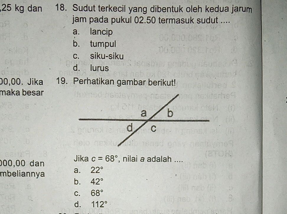 18. Sudut terkecil yang dibentuk oleh kedua | StudyX