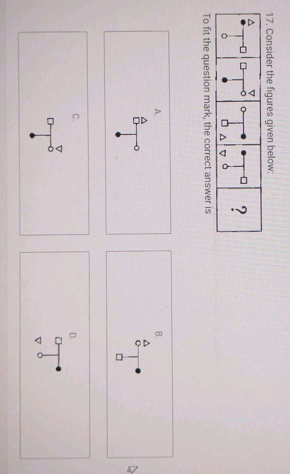 17. Consider the figures given below: | Δ | | StudyX