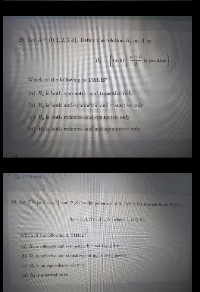 29. Let $A = \{0, 1, 2, 3, 4\}$. Define the | StudyX
