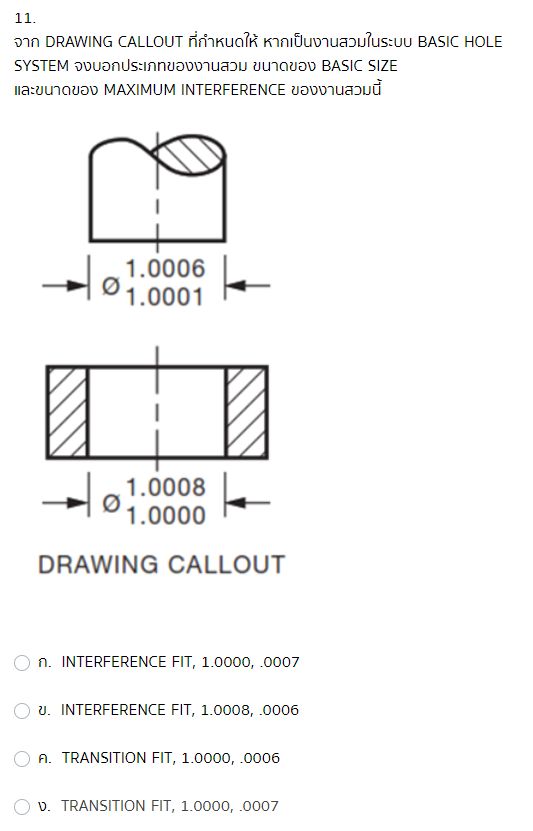 11. จาก DRAWING CALLOUT ที่กำหนดให้ | StudyX
