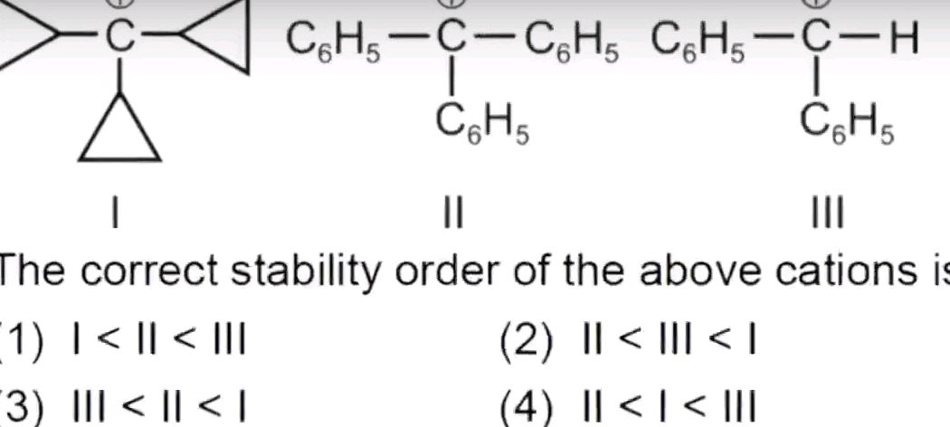 The correct stability order of the above | StudyX