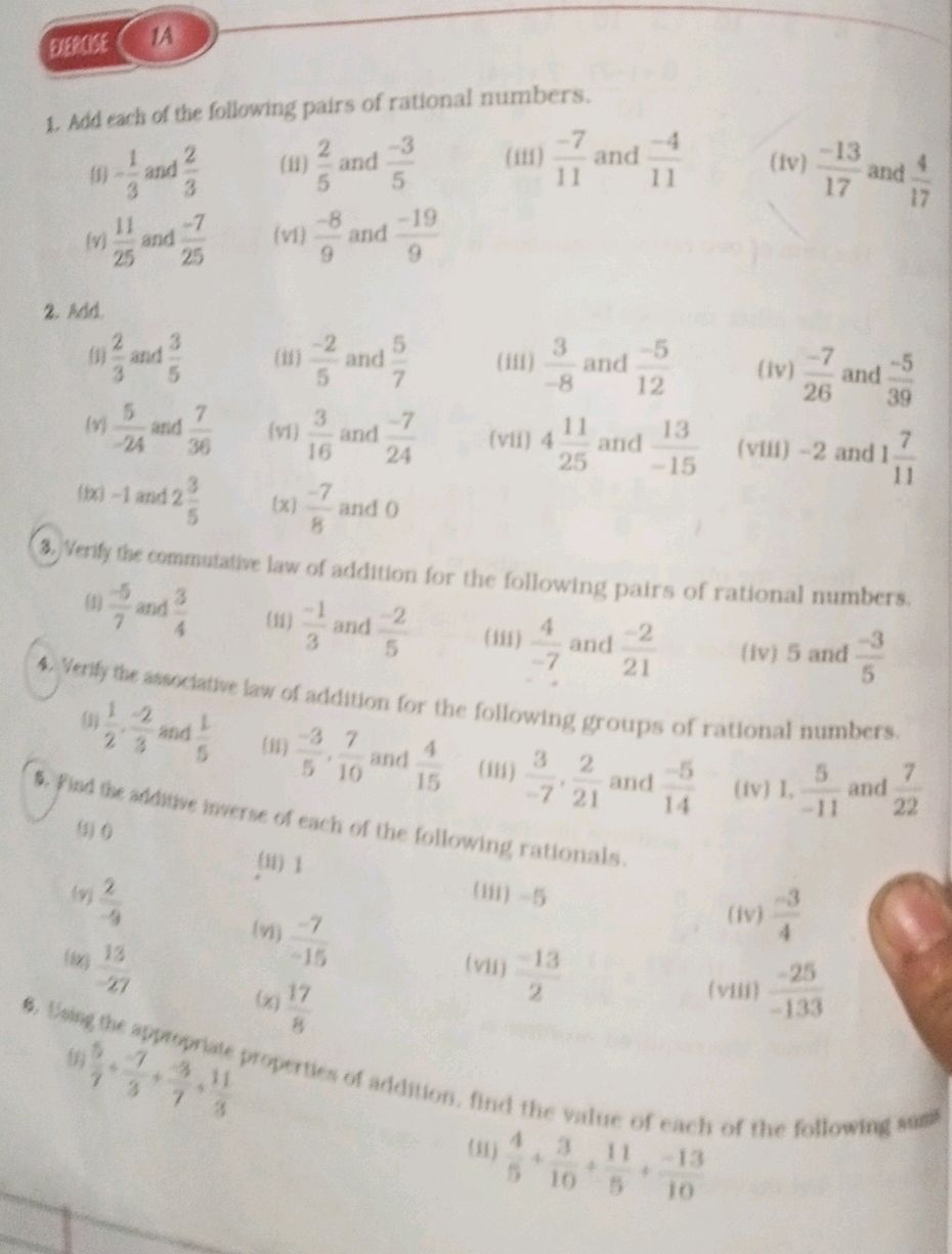 1. Add each of the following pairs of | StudyX