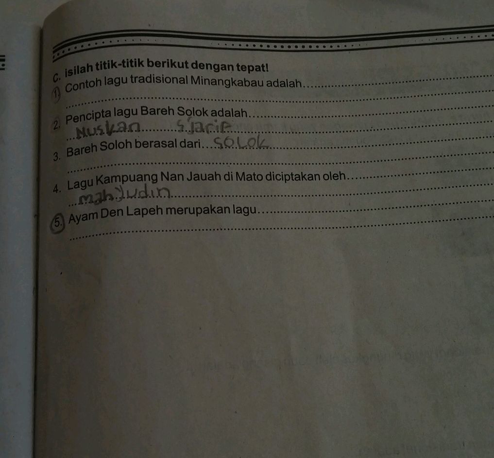 C. isilah titik-titik berikut dengan tepat! | StudyX