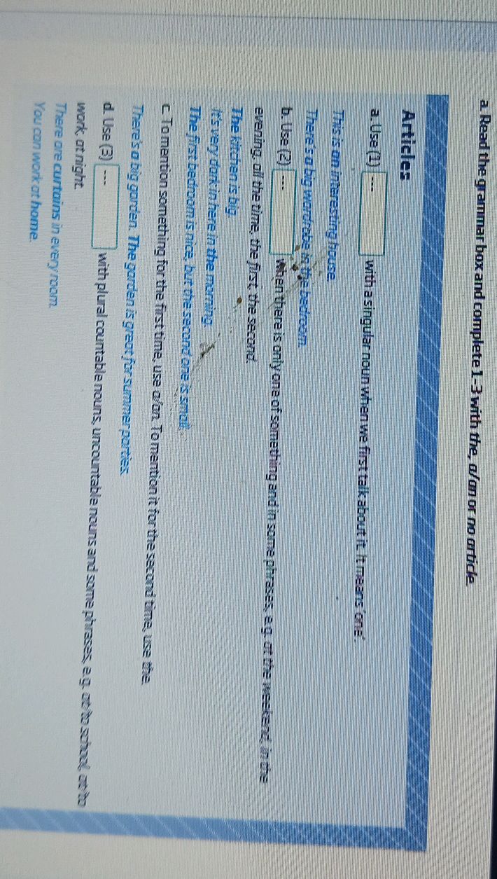 a. Read the grammar box and complete 1-3 | StudyX
