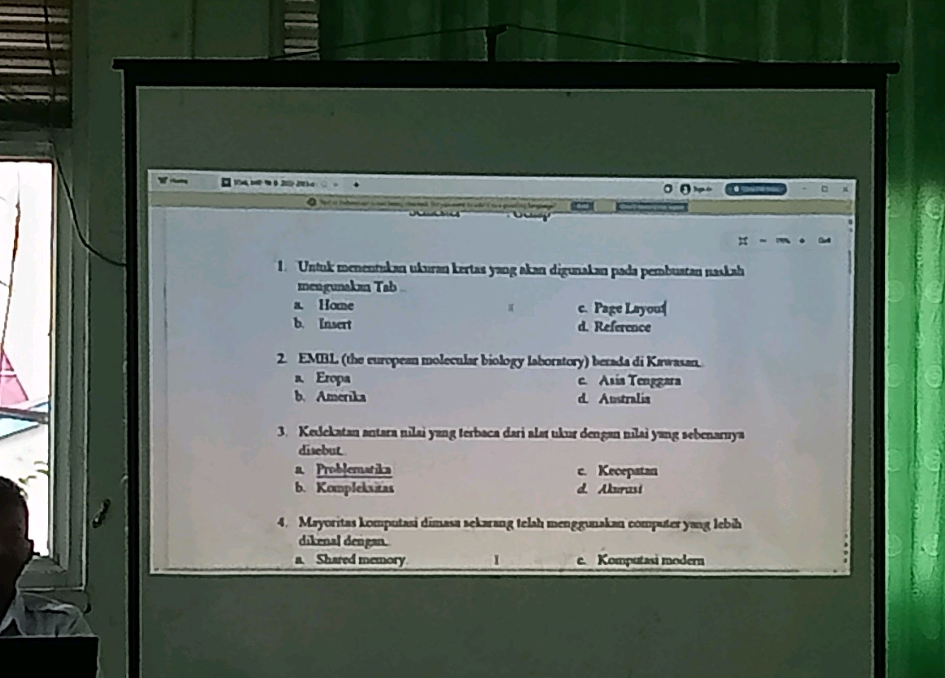 1. Untuk menentukan ukuran kertas yang akan | StudyX