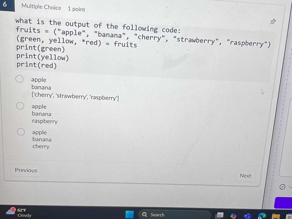 what is the output of the following code: | StudyX