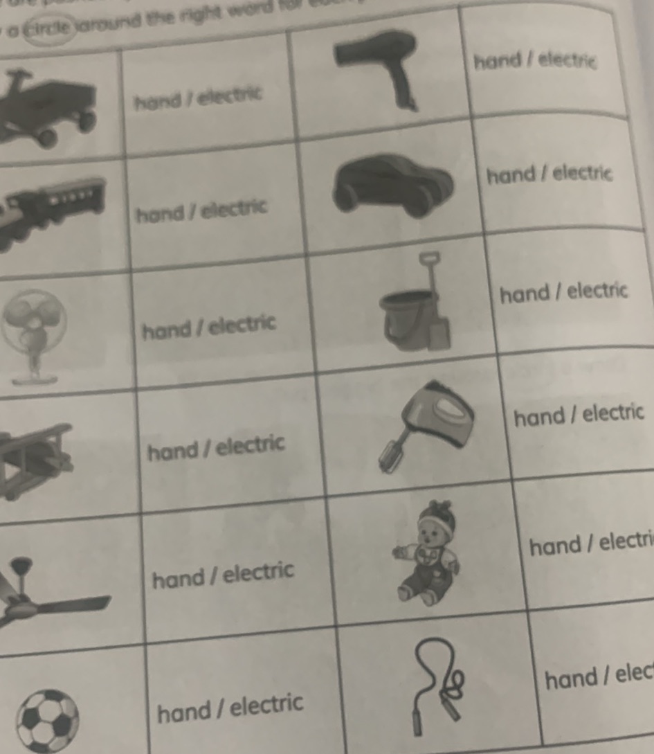 Circle around the right word for each. | | StudyX