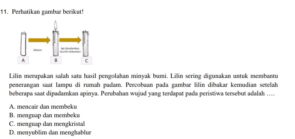 11. Perhatikan gambar berikut! ``` A | StudyX