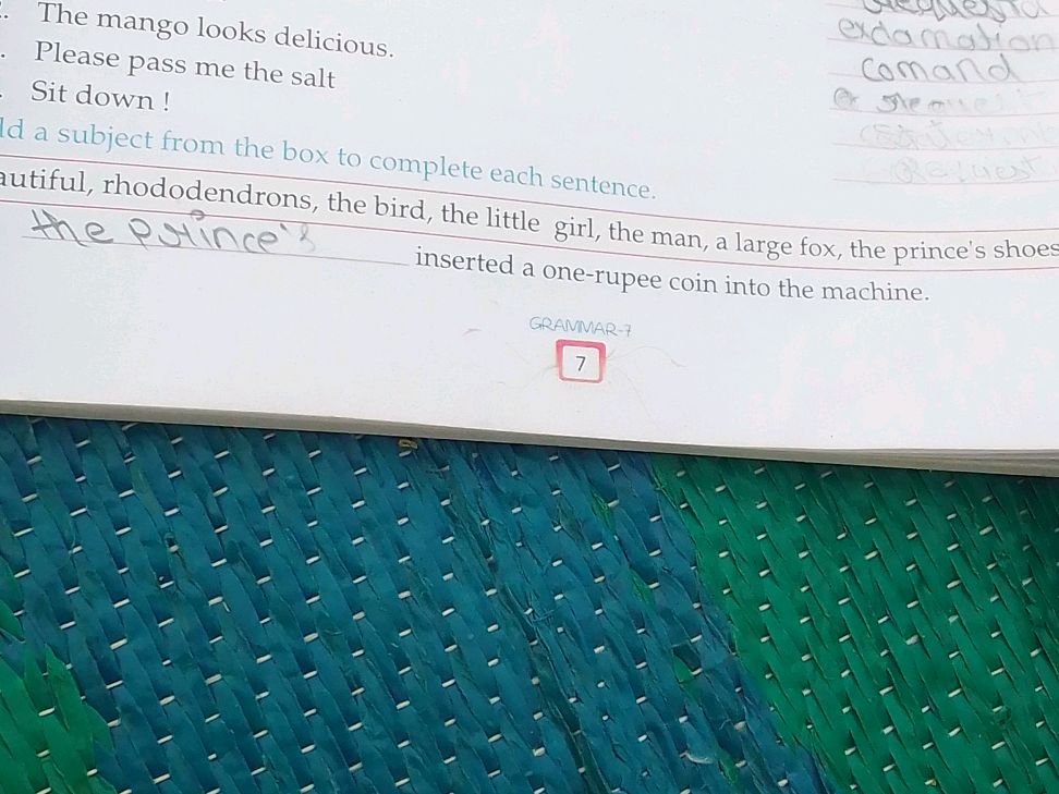 Add a subject from the box to complete each | StudyX