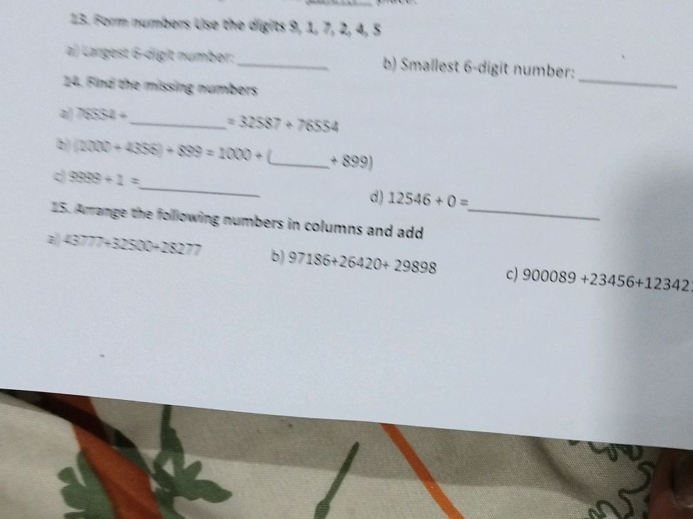 23. Form numbers Use the digits 9, 1, 7, 2, | StudyX