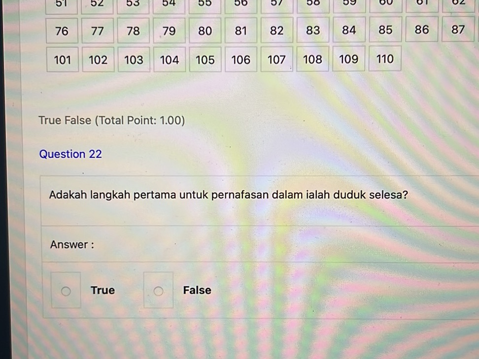 True False (Total Point: 1.00) Question 22 | StudyX