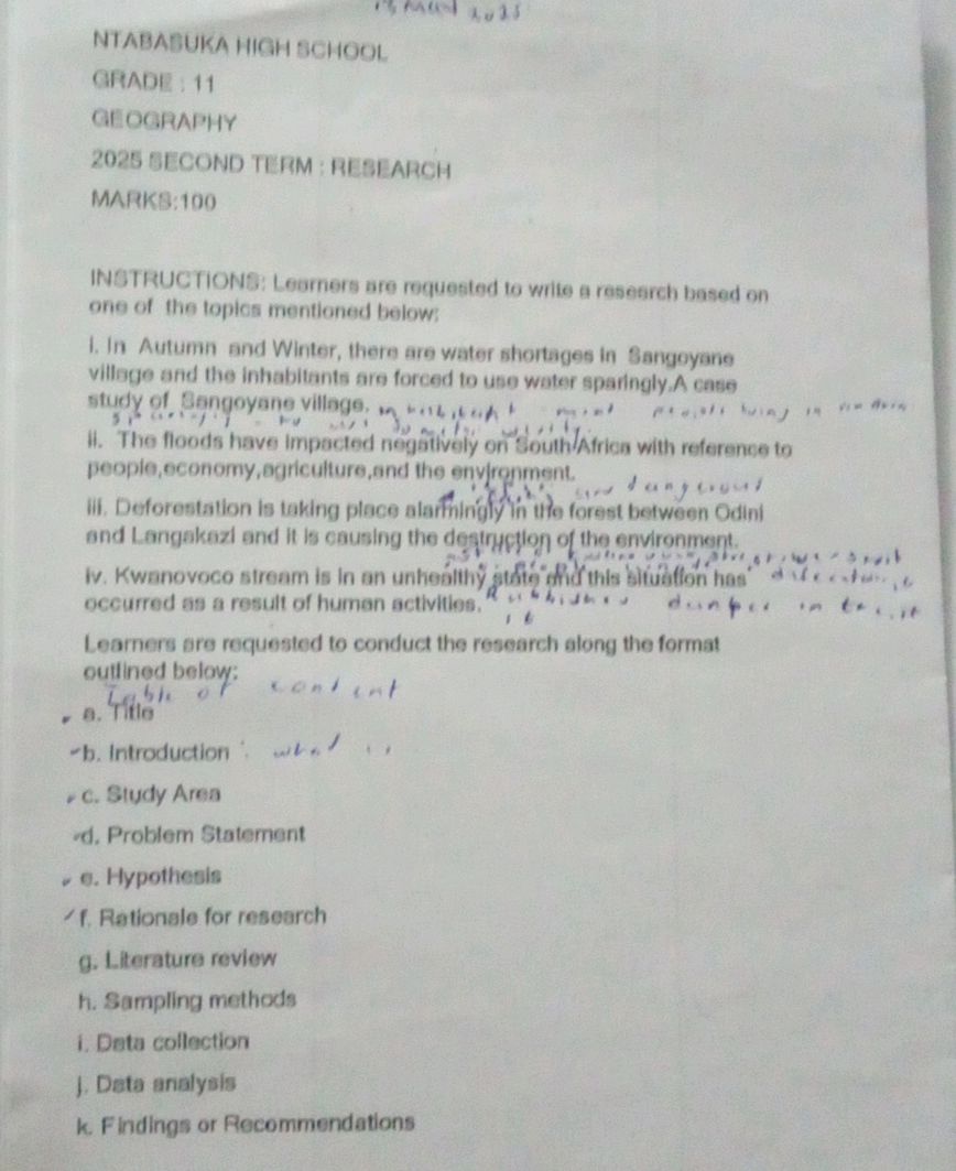 INSTRUCTIONS: Learners are requested to | StudyX