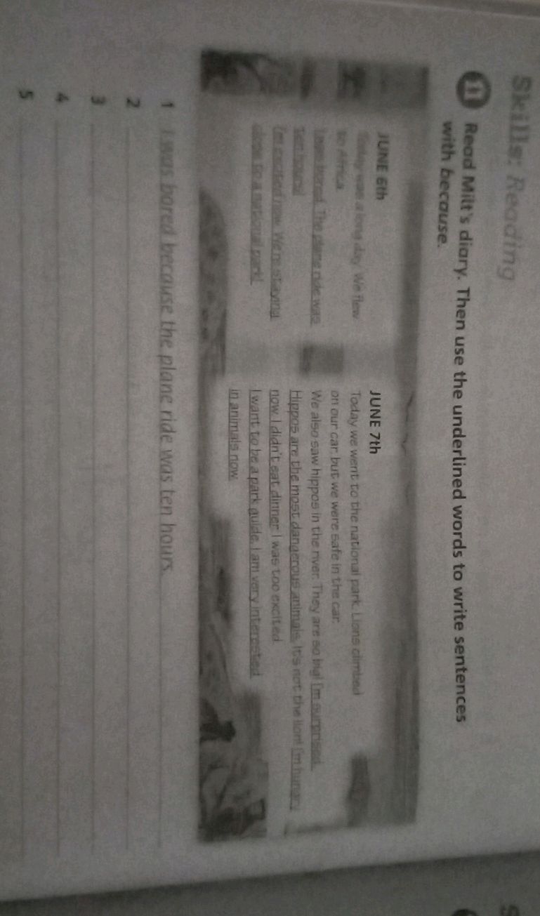 Read Milt's diary. Then use the underlined | StudyX