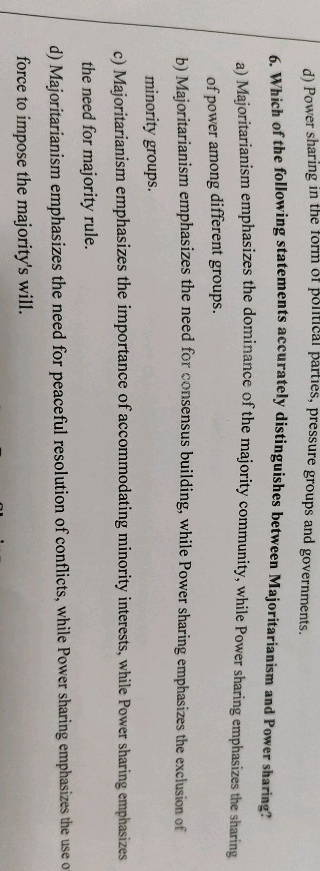 6. Which of the following statements | StudyX