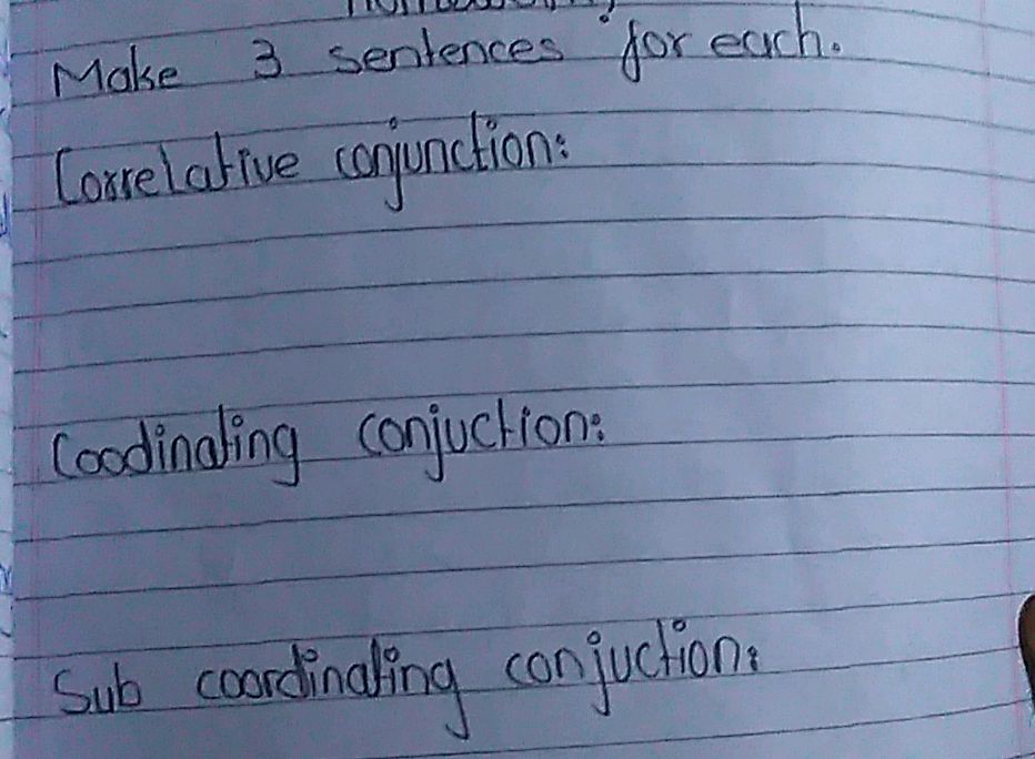 Make 3 sentences for each. Correlative | StudyX