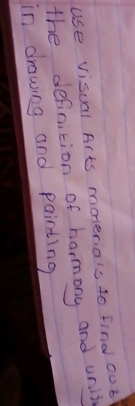 use visual Arts materials to find out the | StudyX