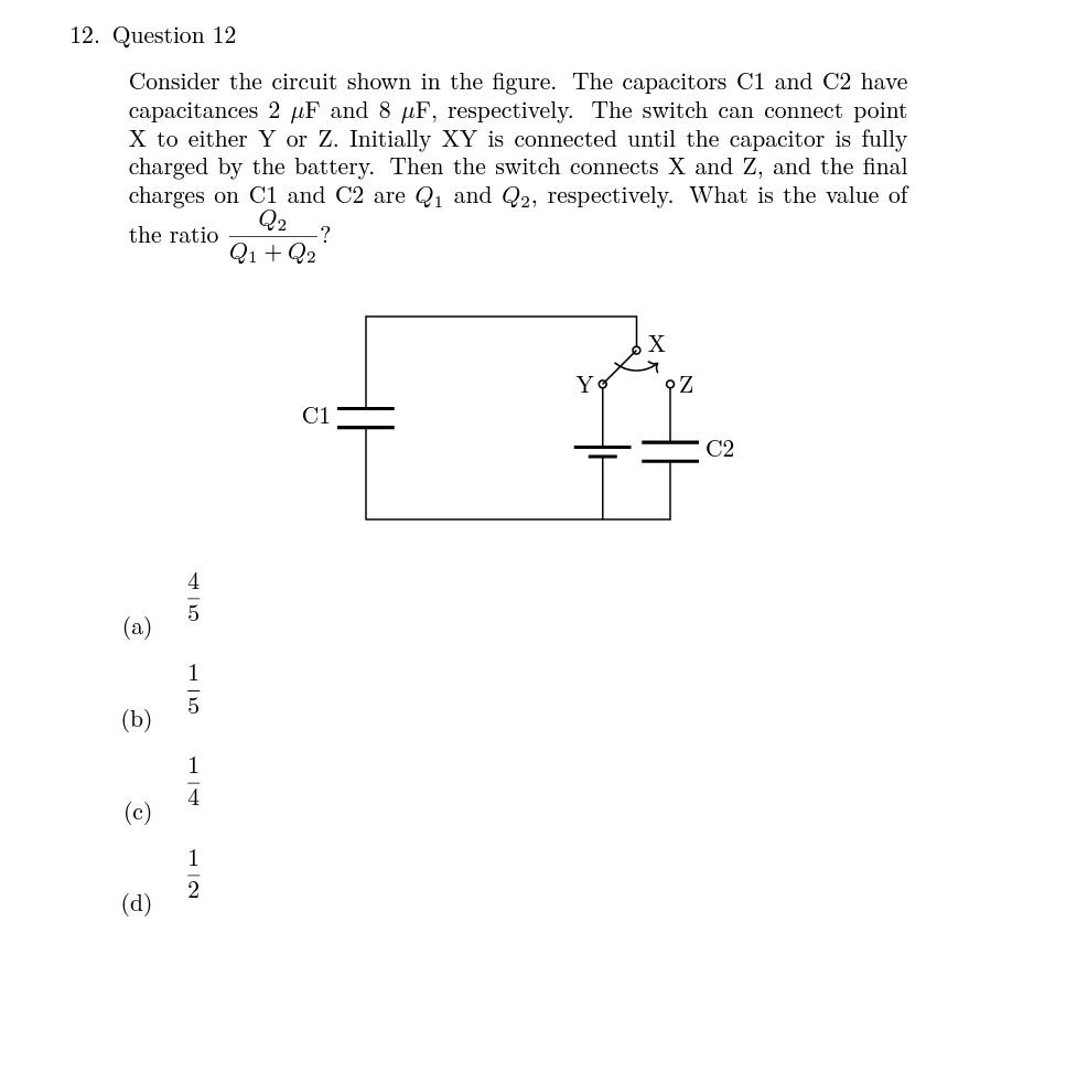 12. Question 12 Consider the circuit shown | StudyX