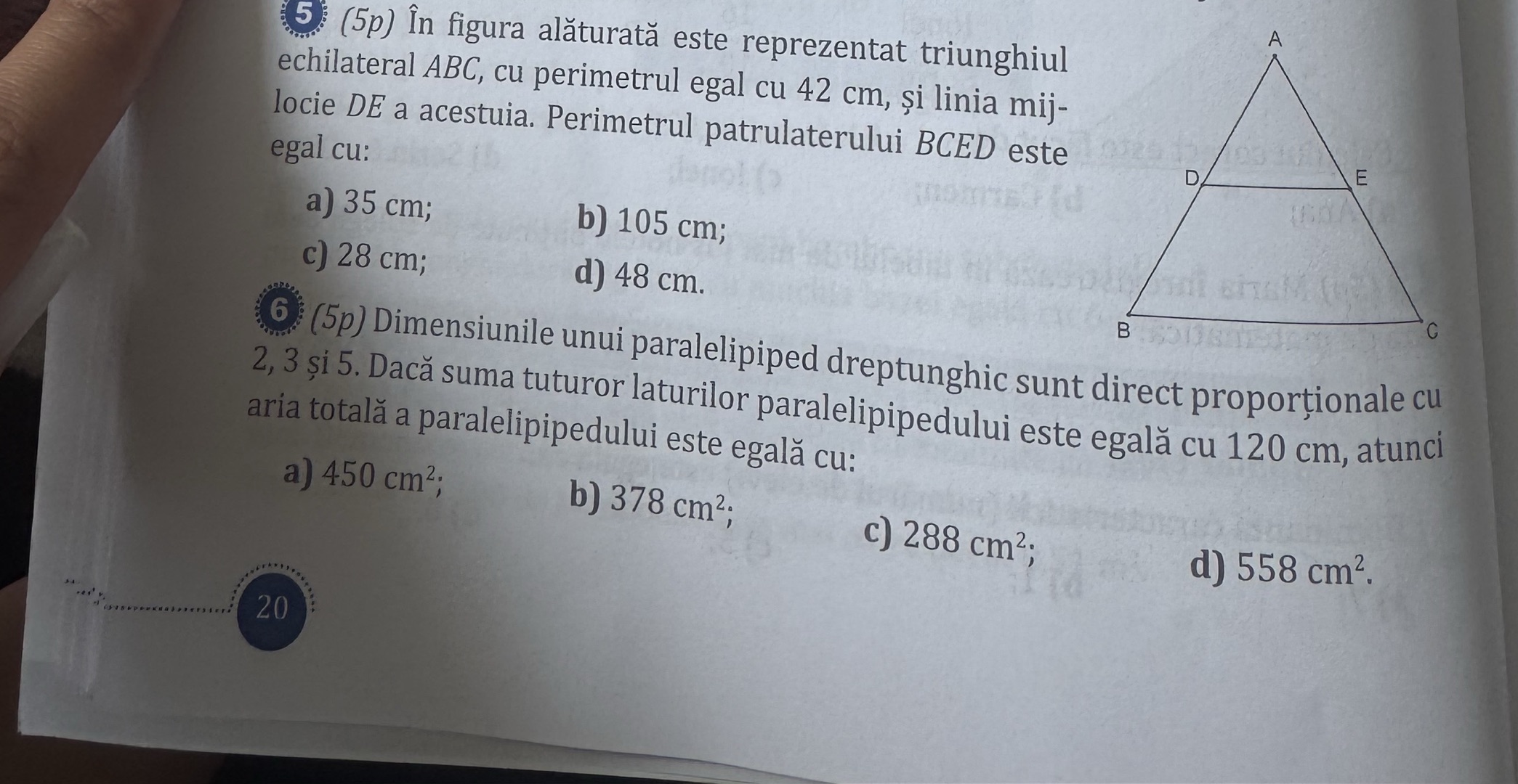 5 (5p) În figura alăturată este reprezentat | StudyX