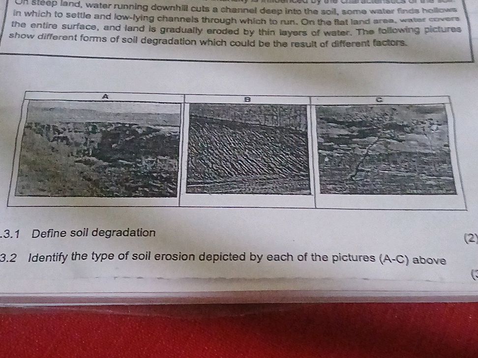 3.1 Define soil degradation 3.2 Identify | StudyX