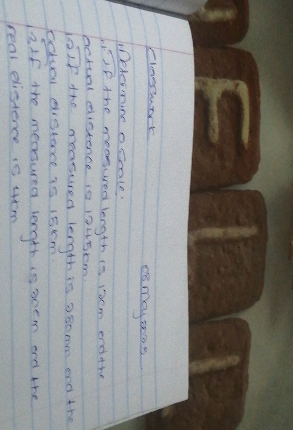 Determine a scale. 1. If the measured | StudyX