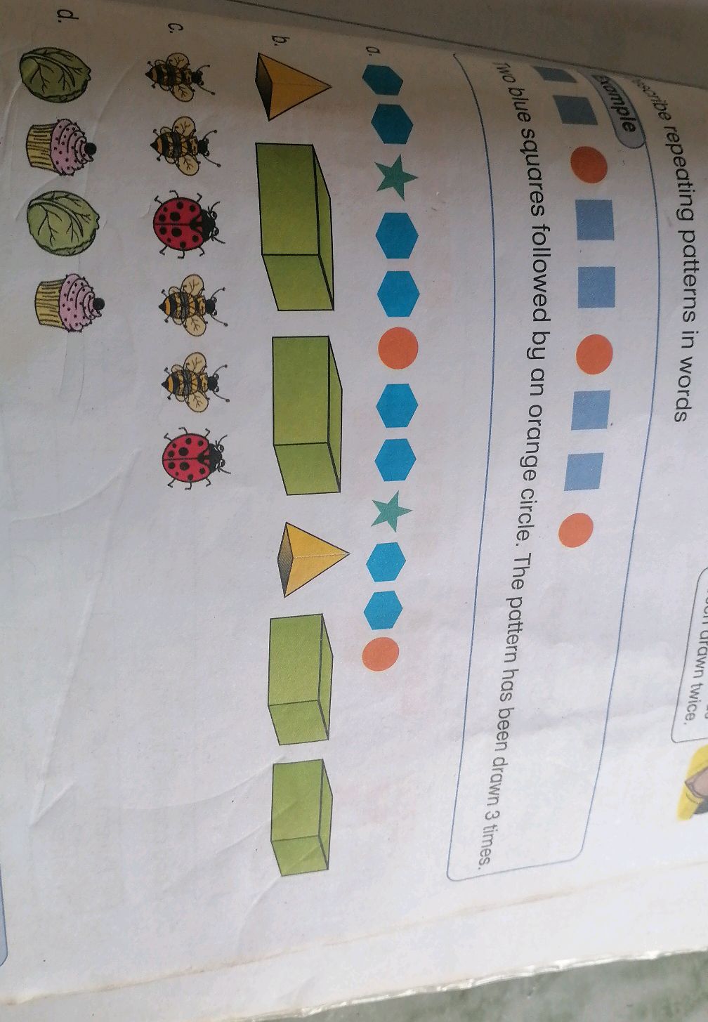 Describe repeating patterns in words. | StudyX