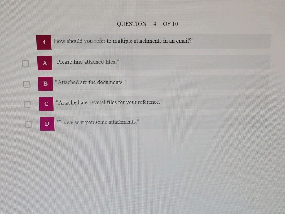 How should you refer to multiple attachments | StudyX