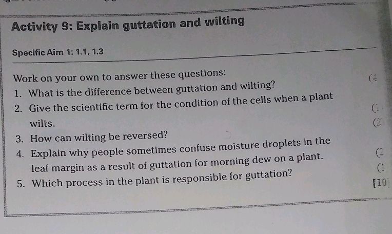 What is the difference between guttation and