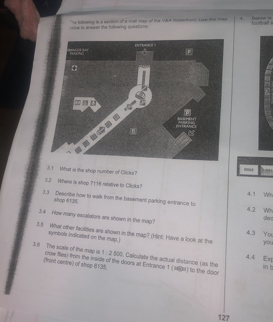 The following is a section of a mall map of | StudyX