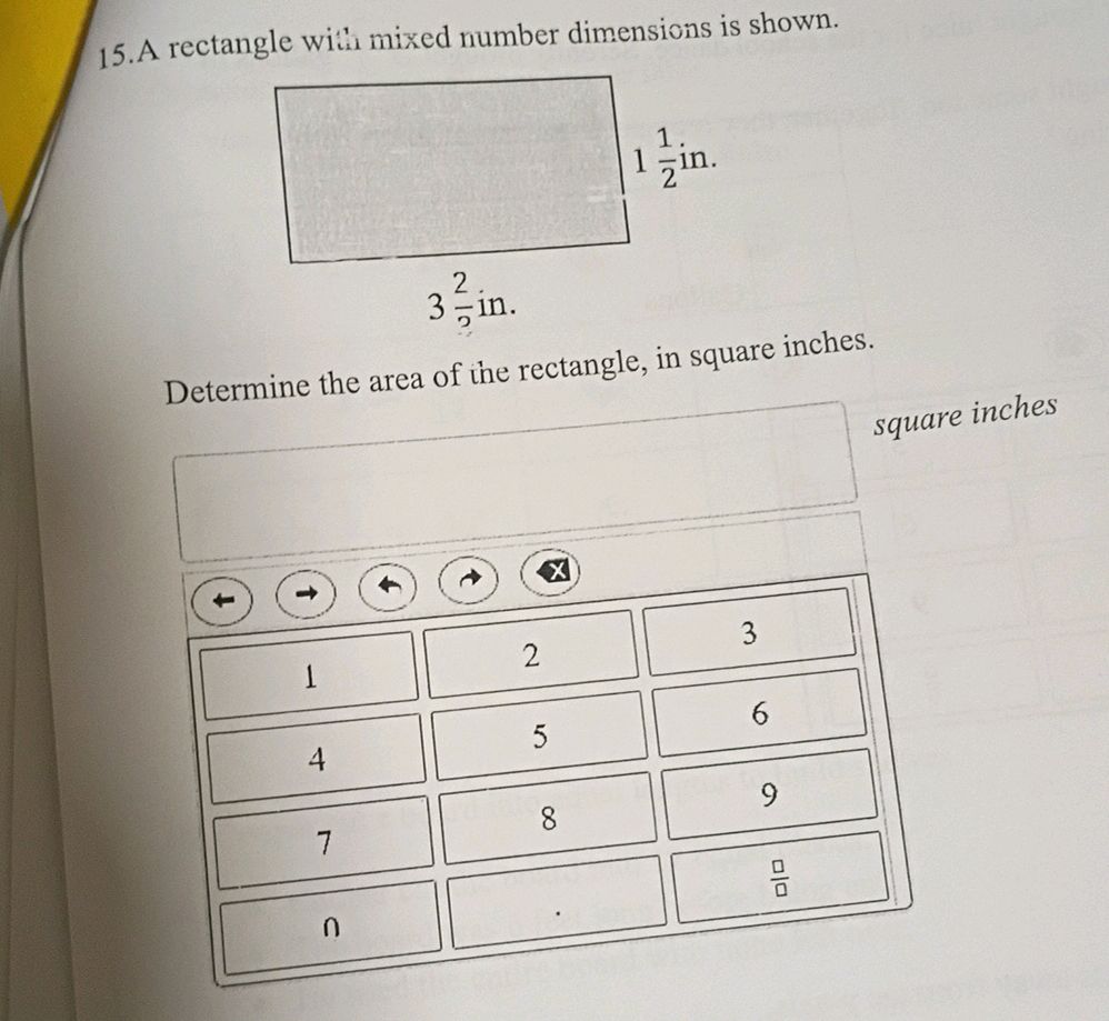 15. A rectangle with mixed number dimensions | StudyX