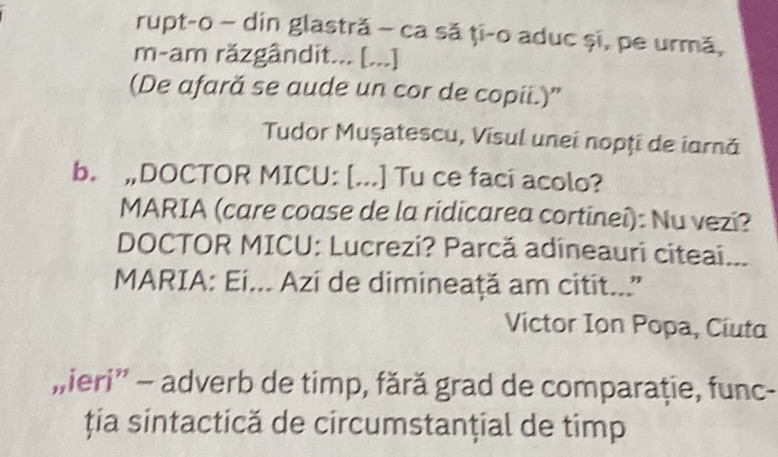 b. „DOCTOR MICU: [...] Tu ce faci acolo? | StudyX