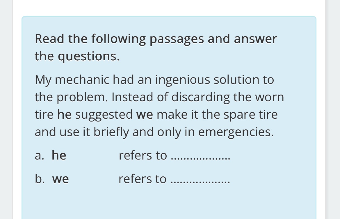 Read the following passages and answer the | StudyX